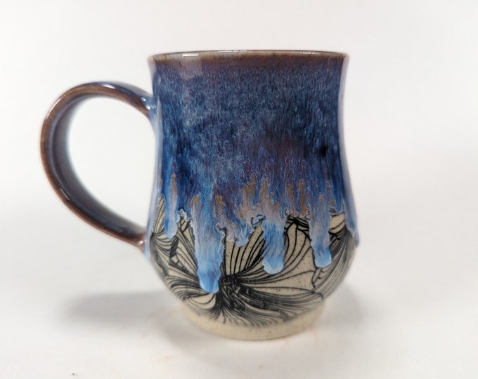 Green Drippy Mug second - Etsy