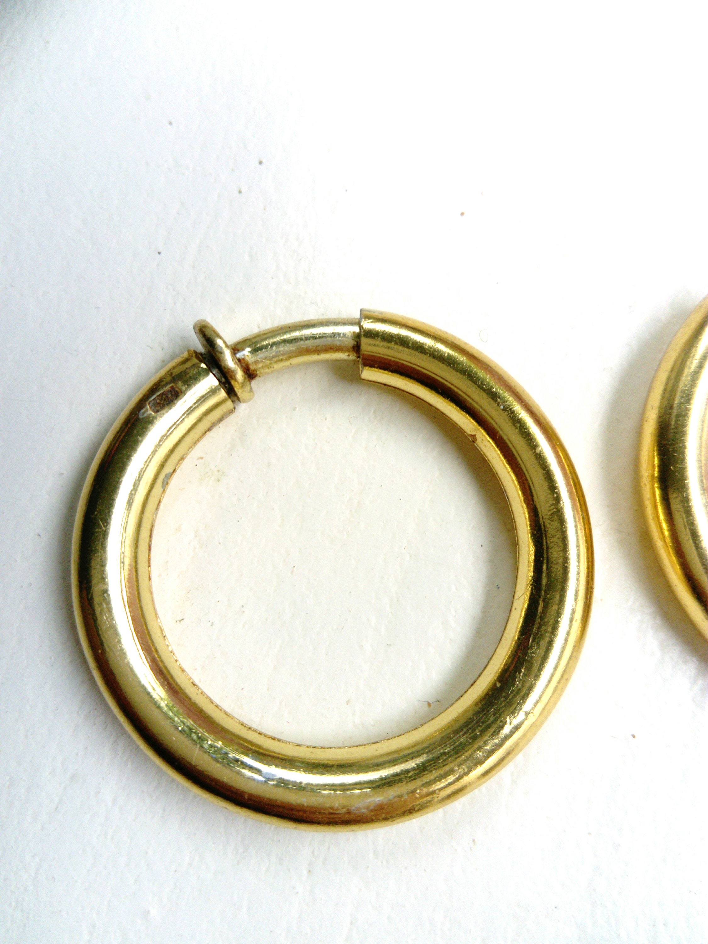 Golden Hoop clips 1980s/1980s ' s Golden clips Creoles