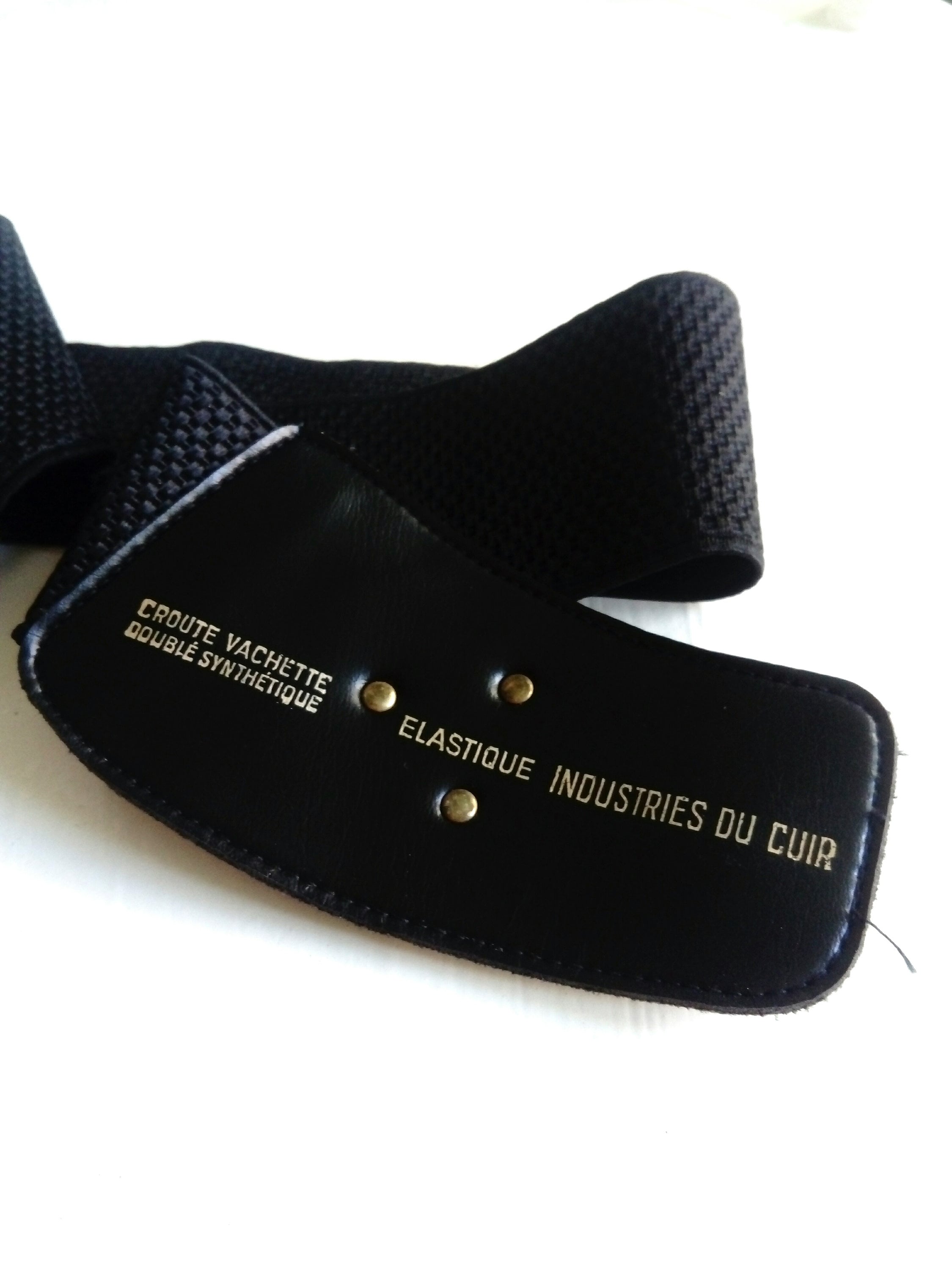 Elastic black belt clasp jewelry 70s/70's black elastic jewelry clasp belt