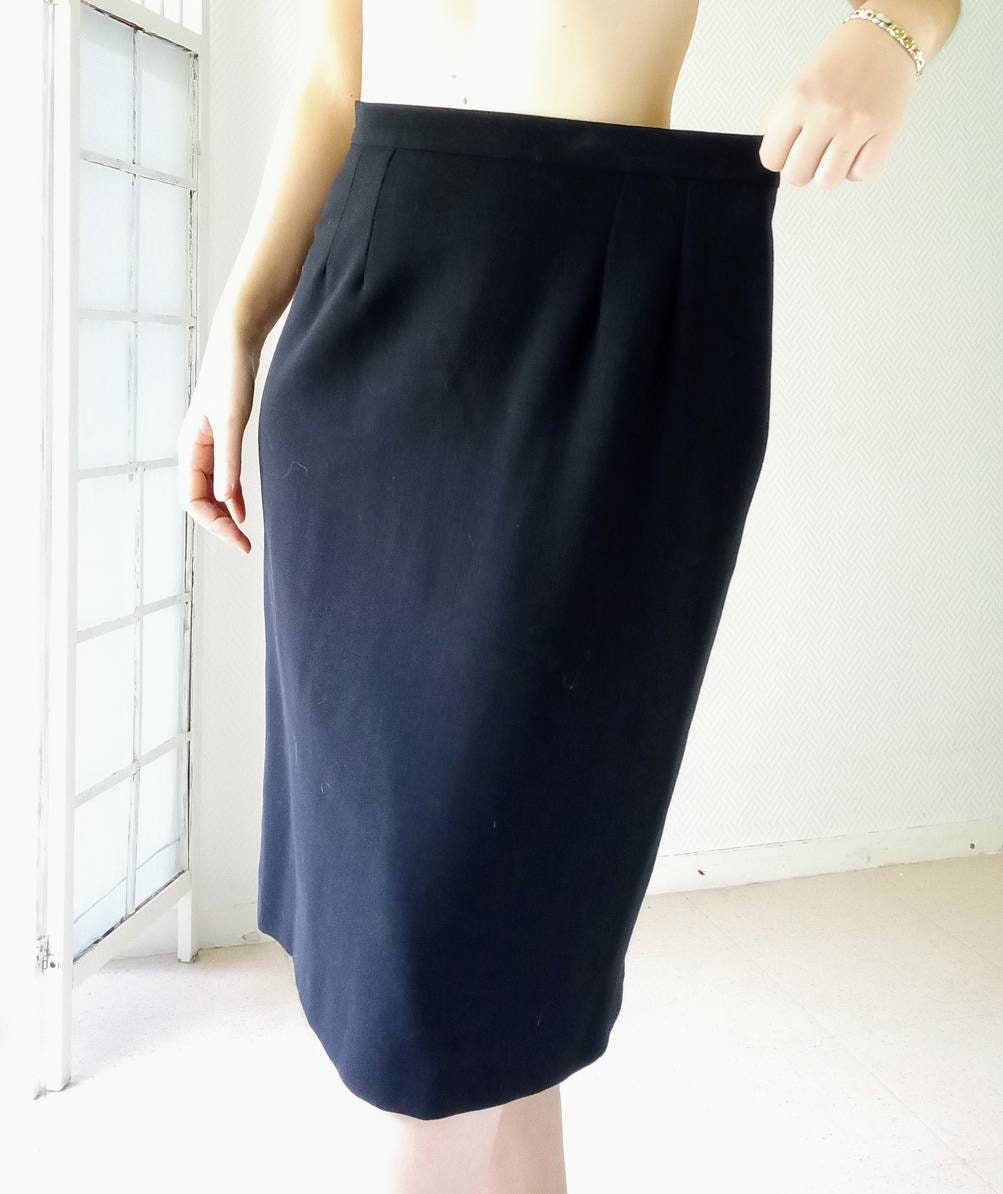 Jupe noir classique Marcelle Griffon /Vintage classic Marcelle Griffon ...