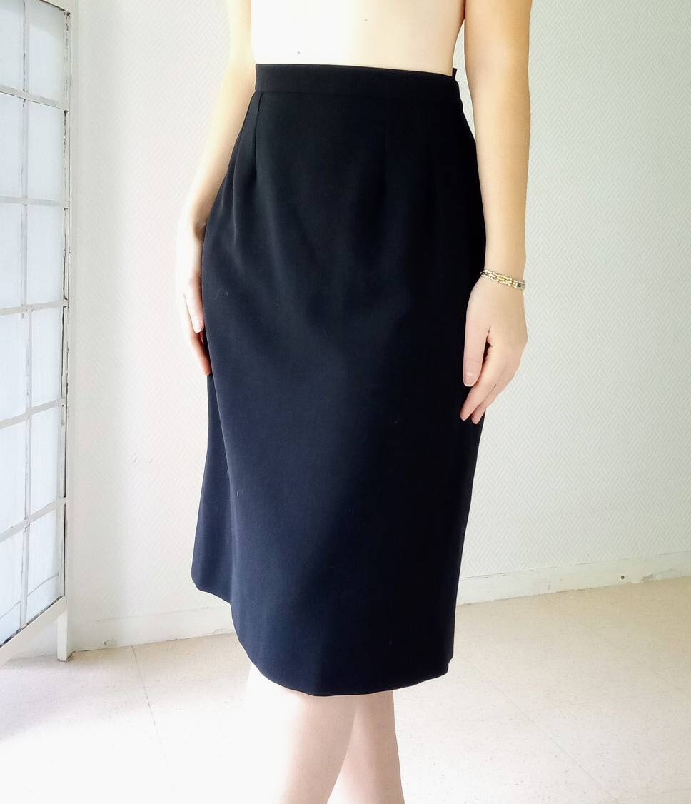 Jupe noir classique Marcelle Griffon /Vintage classic Marcelle Griffon ...
