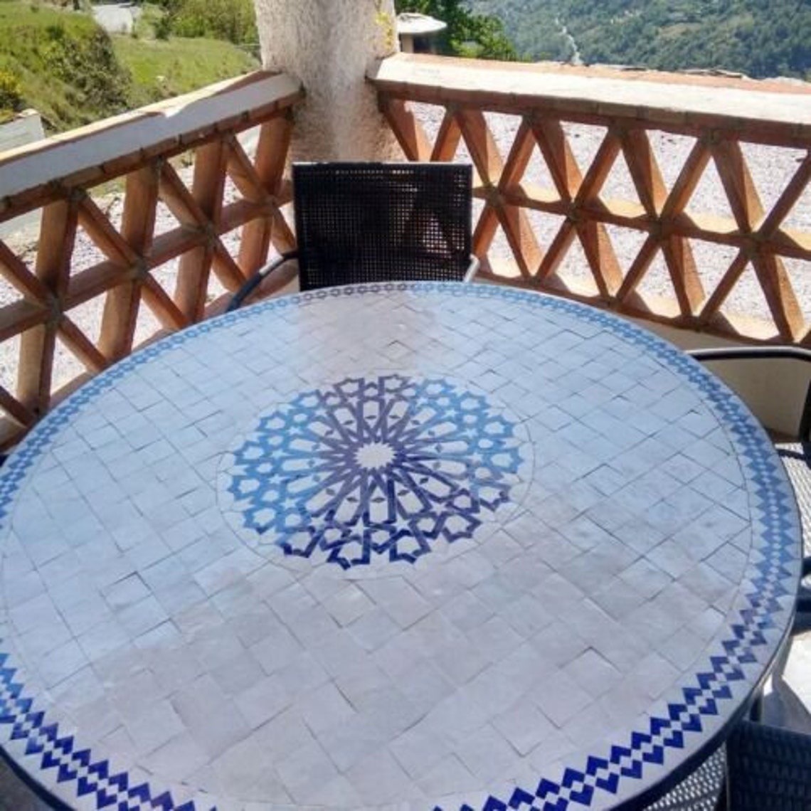 Custom Handmade Moroccan Round Table Outdoor Moroccan Craft - Etsy