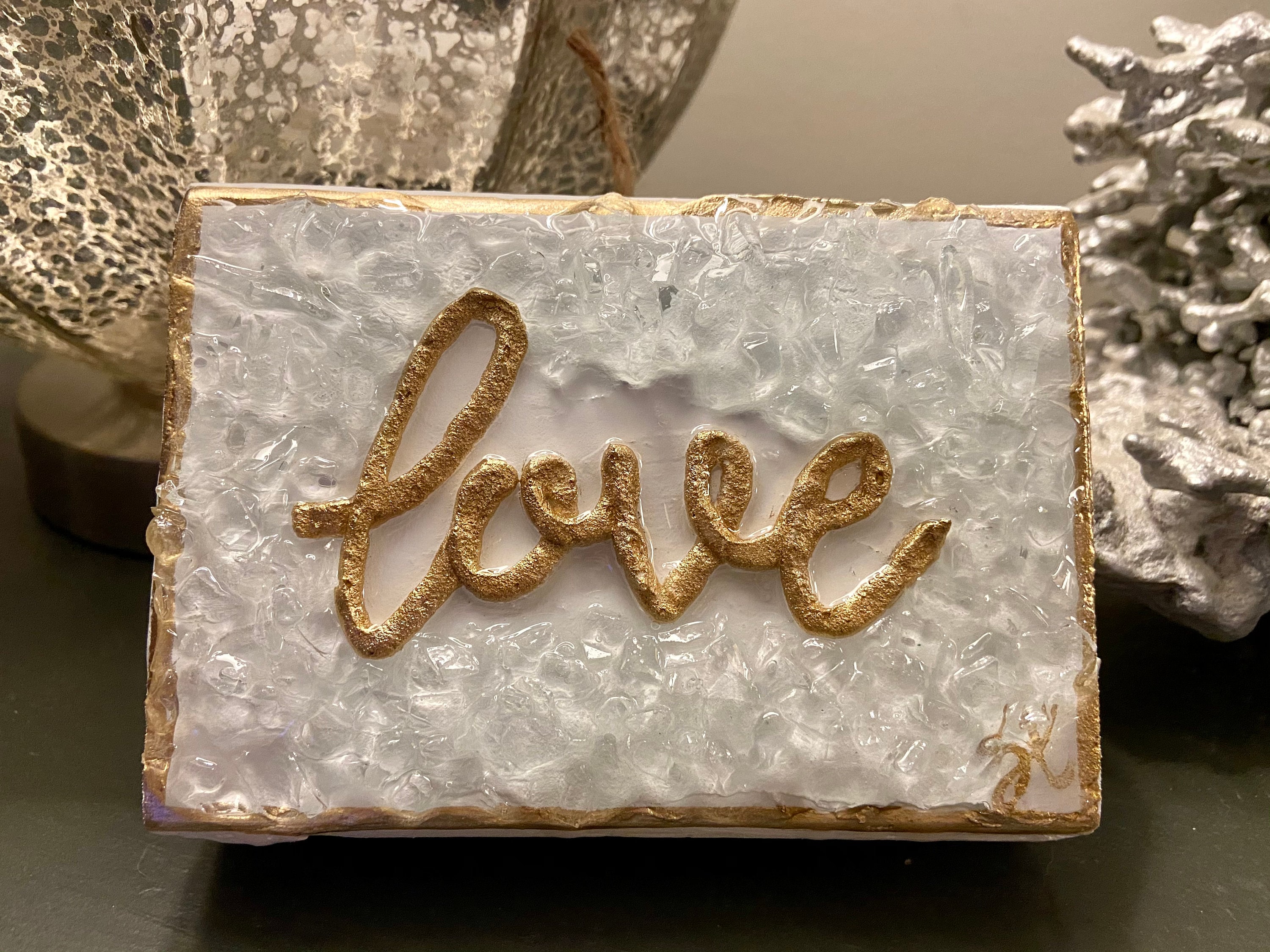 Word Blocks, Inspirational Words, Gold Leaf Words, Grace, Love, Mercy ...