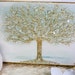 Tree of Life Glass Art, Block Art, Crushed Glass Tree, Gold Leaf Tree ...