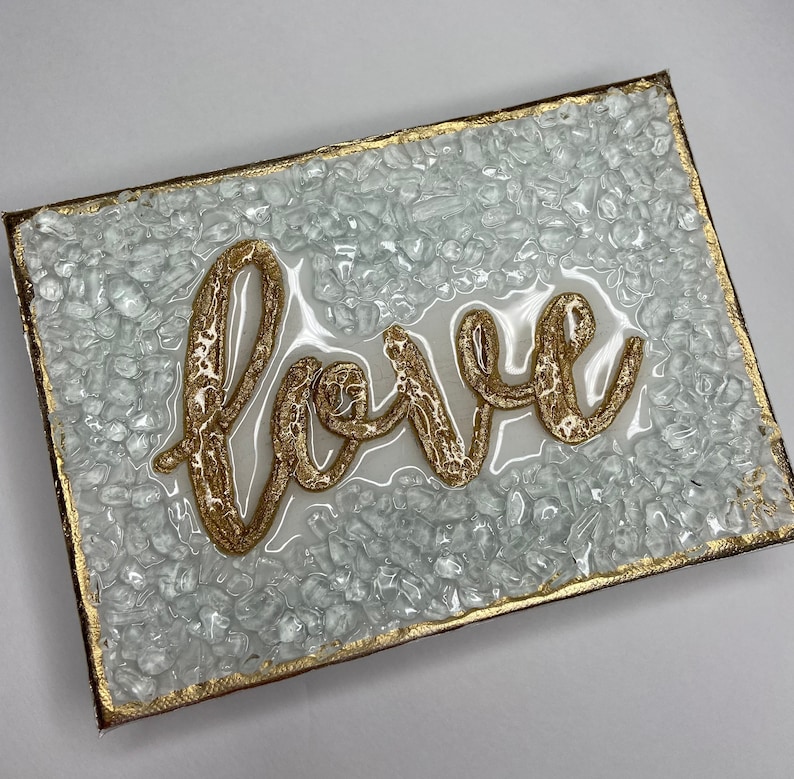 Word Blocks, Inspirational Words, Gold Leaf Words, Grace, Love, Mercy ...