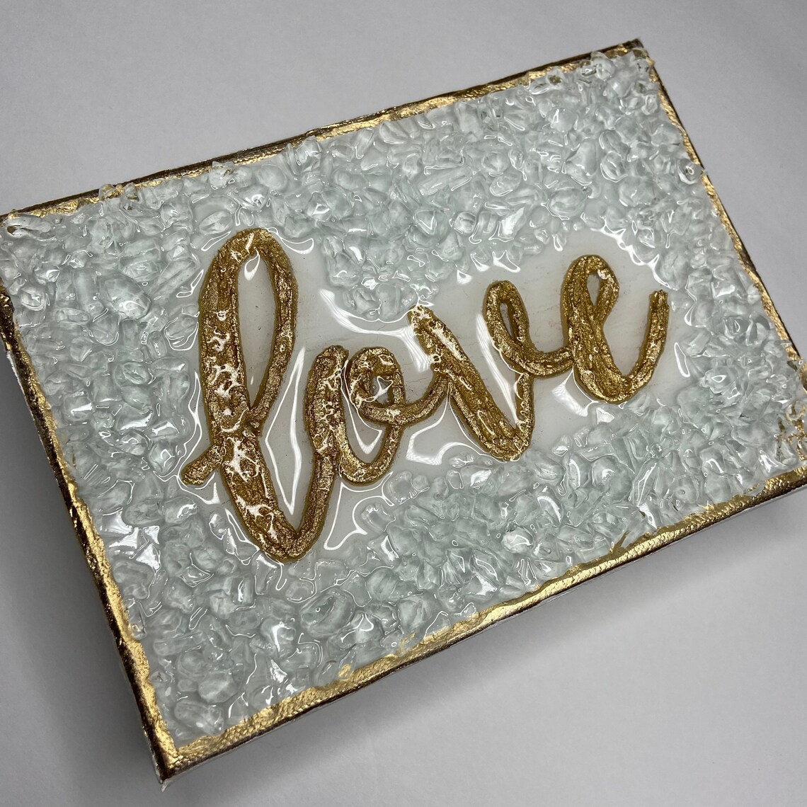 Word Blocks, Inspirational Words, Gold Leaf Words, Grace, Love, Mercy ...