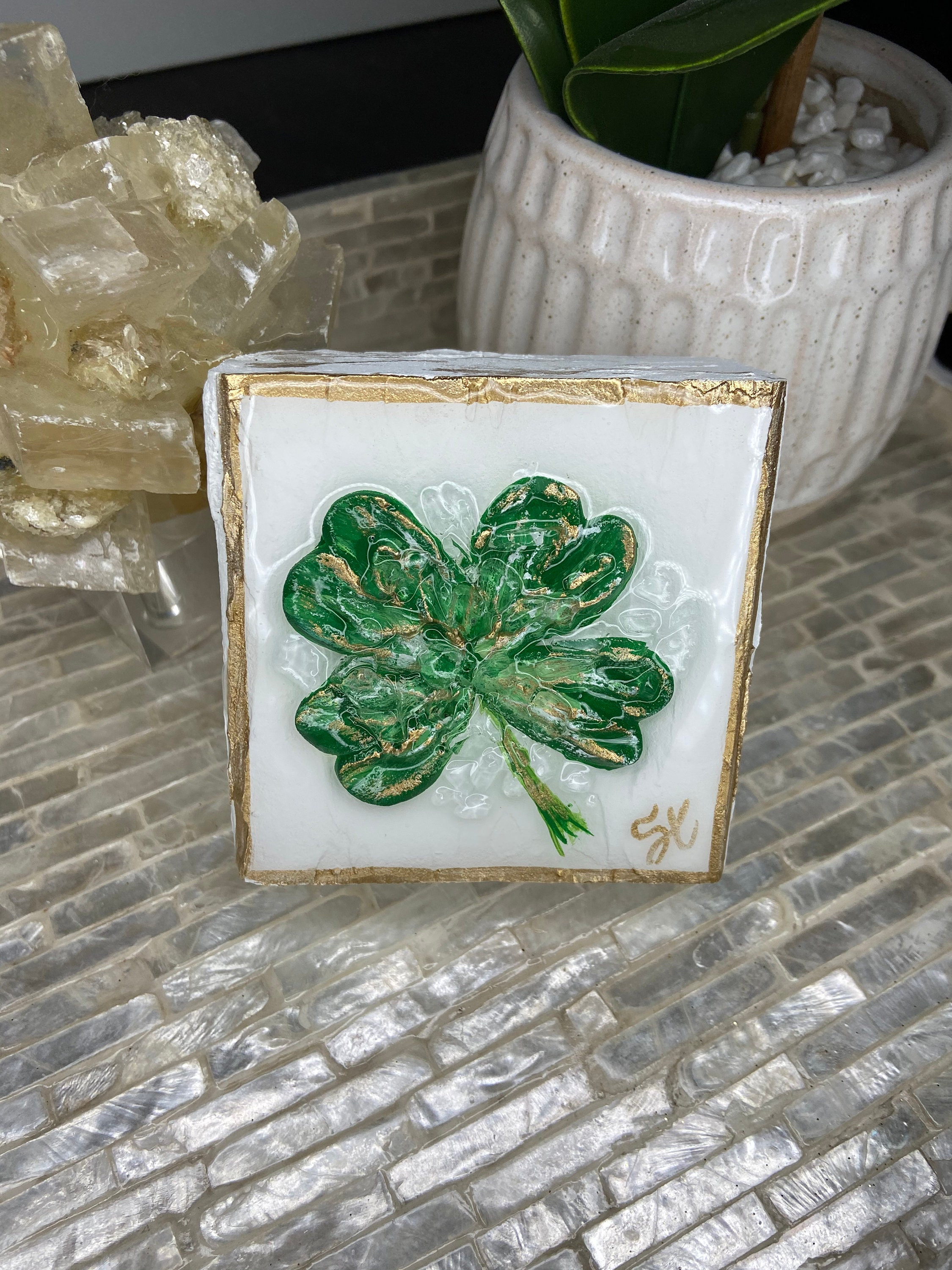 Art & Collectibles Luck of the Irish Clover 4 Panel Set Four Leaf ...