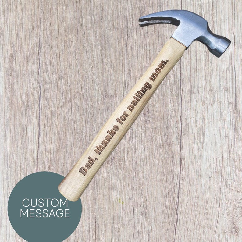 Personalized Hammer Gift - Custom Engraved Wood Handle Hammer for Dad ...