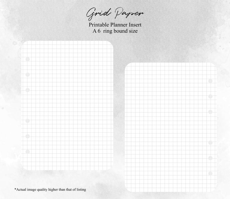 A6 Size Printable Grid Paper X003 - Etsy