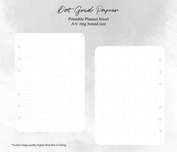 A6 Size Printable Dot Grid Paper X004 | Etsy
