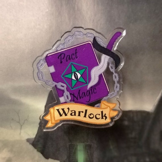 D&D Warlock Acrylic Class Pin Dungeons and Dragons Pin for - Etsy