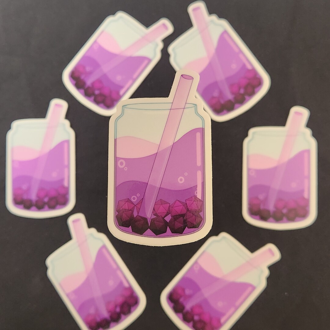Dice Boba Sticker | Dungeons and Dragons Sticker | for Tabletop Gamers ...