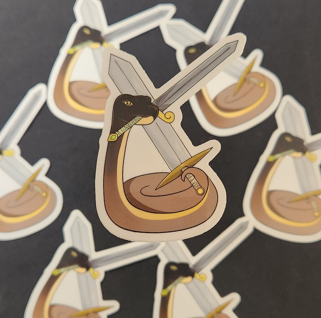 Sword Snek Sticker | Dungeons and Dragons Sticker | for Tabletop Gamers ...