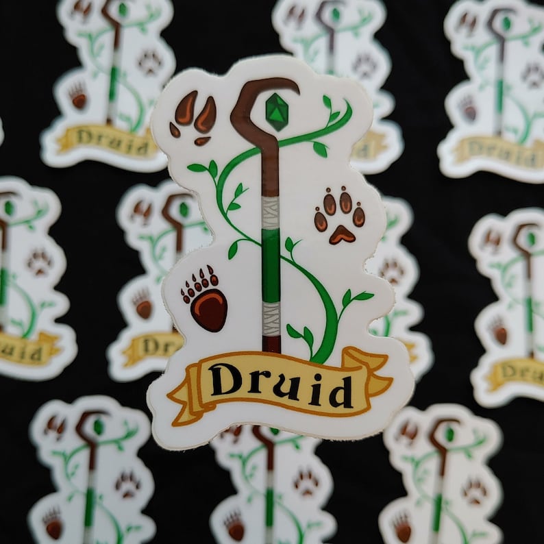 D&D Druid Class Sticker | Dungeons and Dragons Sticker | for Tabletop ...