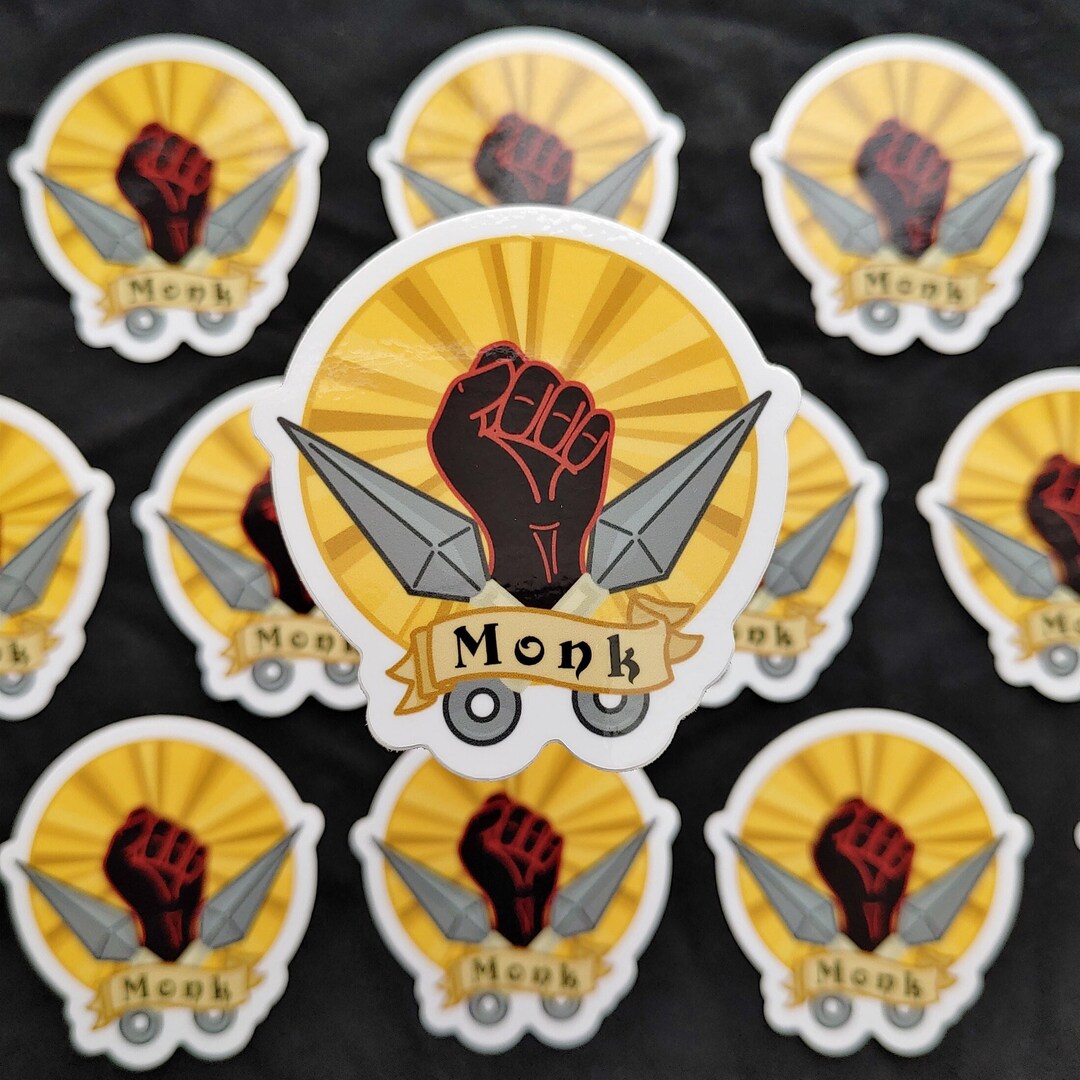 D&D Monk Class Sticker | Dungeons and Dragons Sticker | for Tabletop ...