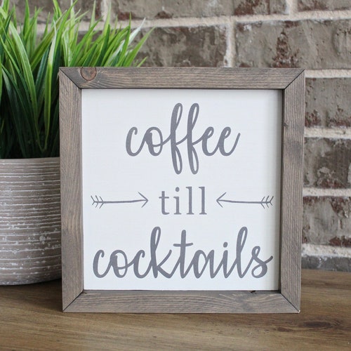 Custom Coffee Cocktails Sign Personalized Coffee Bar Kitchen - Etsy