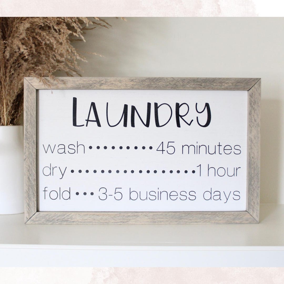 Laundry Room Decor | Wash, Dry, Fold | Laundry Schedule Sign | Laundry ...