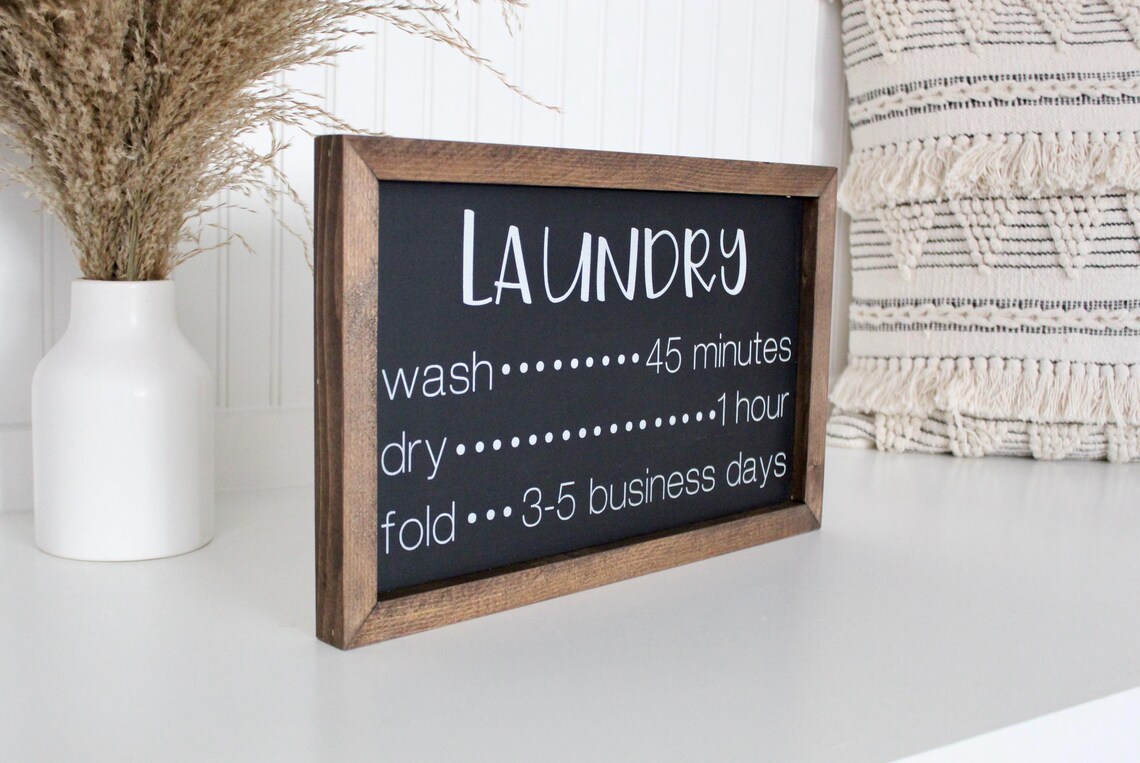 Laundry Room Decor Wash, Dry, Fold Laundry Schedule Sign Laundry Room ...