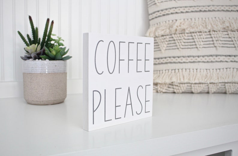 Coffee Please Sign Coffee Bar Decor Rae Dunn Inspired - Etsy
