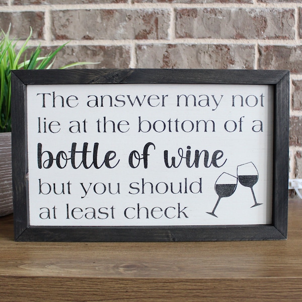 Wooden Wine Sign - Etsy