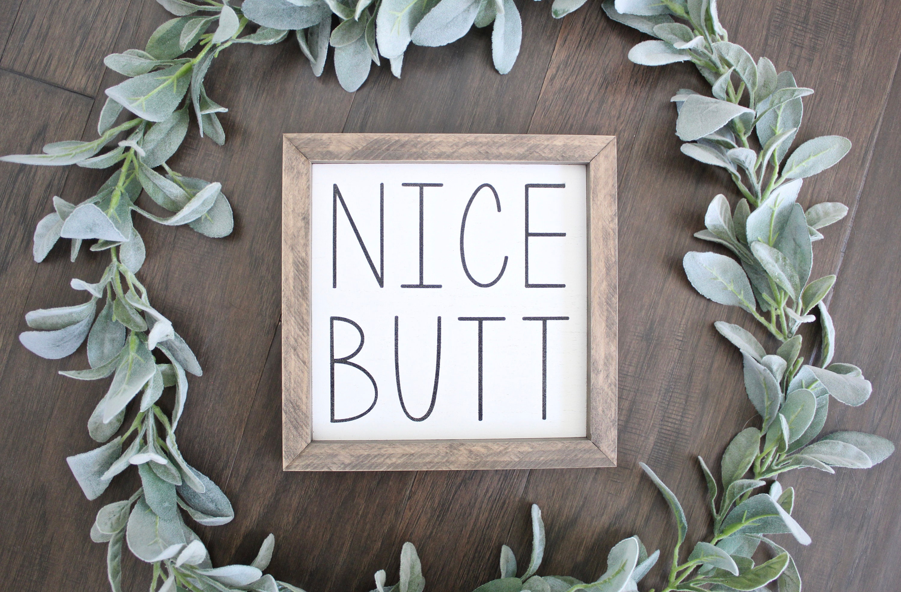 Funny Bathroom Decor Nice Butt Sign Rae Dunn Inspired Etsy
