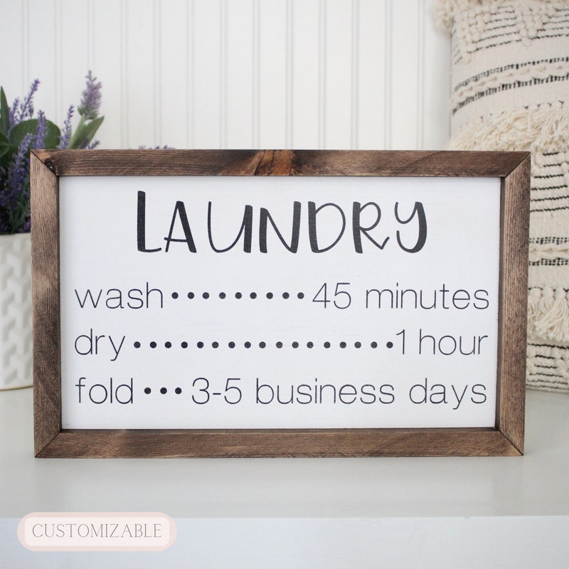 Wooden Laundry Sign - Etsy
