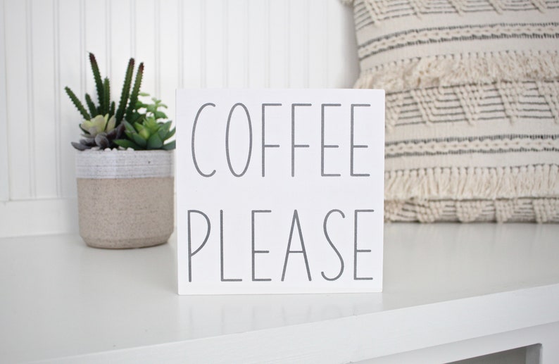 Coffee Please Sign Coffee Bar Decor Rae Dunn Inspired - Etsy