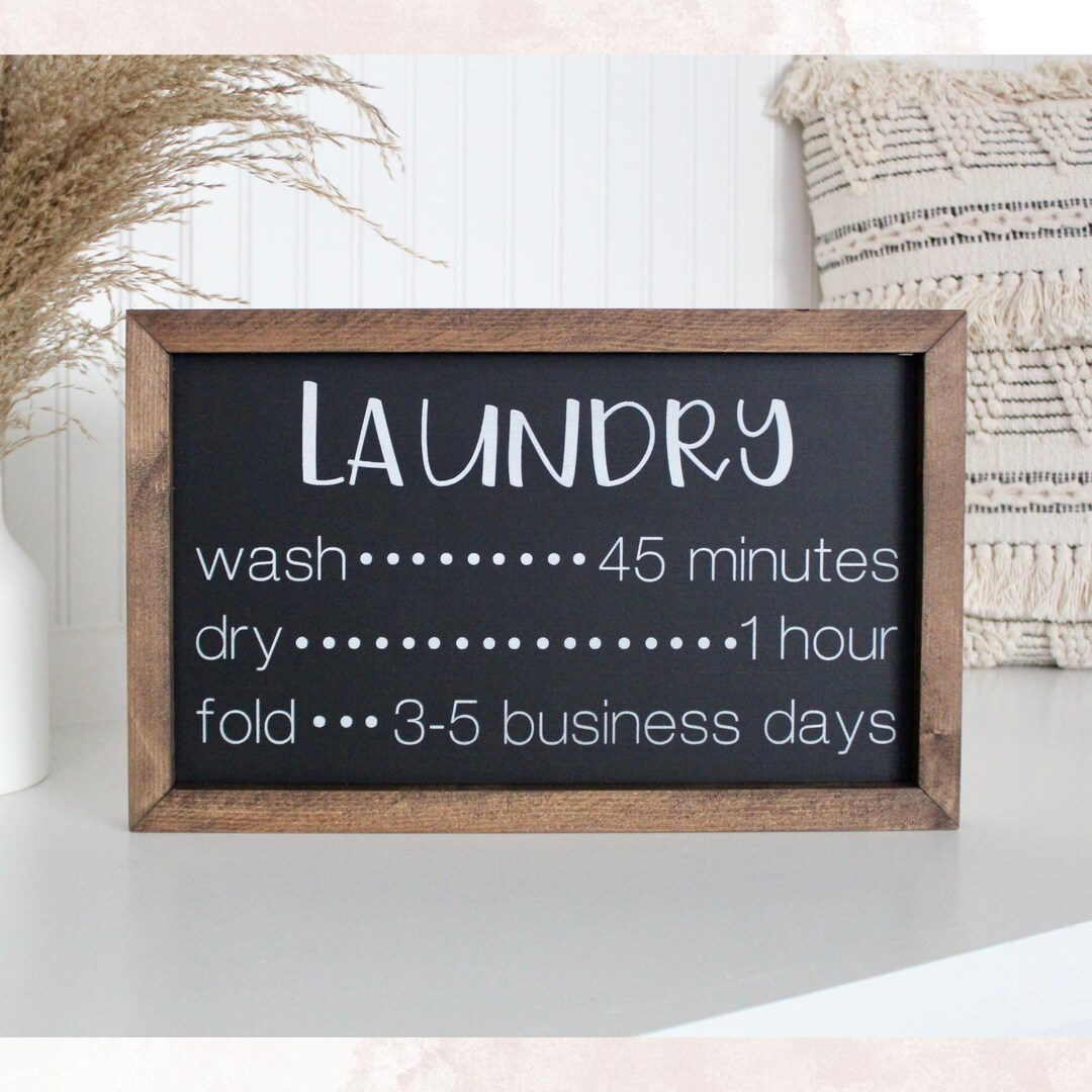 Laundry Room Decor | Wash, Dry, Fold | Laundry Schedule Sign | Laundry ...