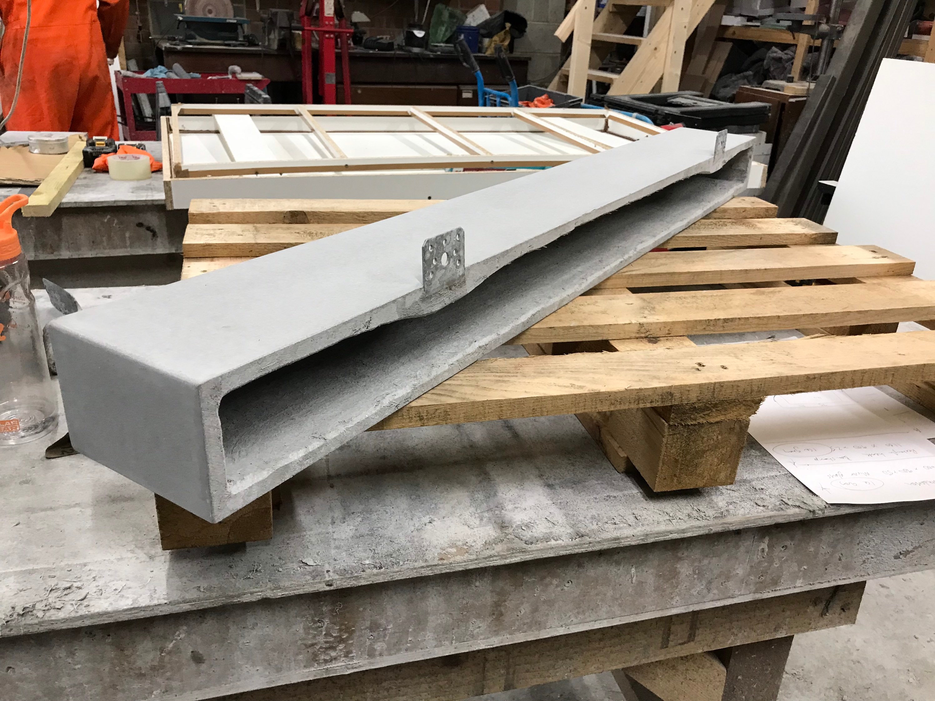 Concrete Mantel - Fireplace Mantel - Industrial Beam - Picture Shelf ...