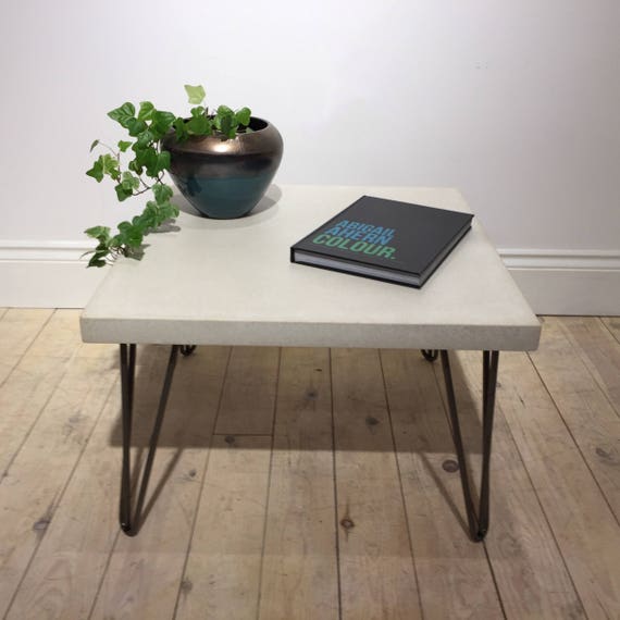 Concrete Coffee Table White Concrete Side Table Small - Etsy UK