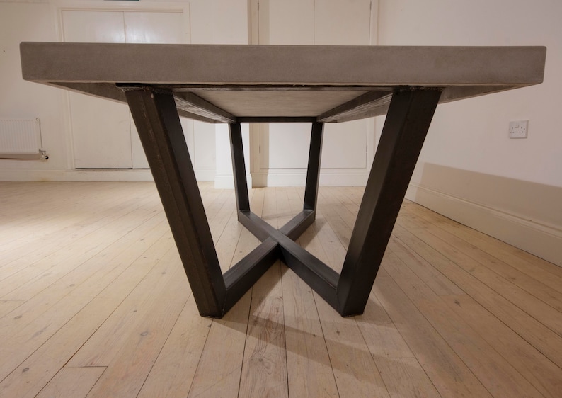 Stunning Concrete Dining Table With Fibre Optic Lights and Unique Solid ...