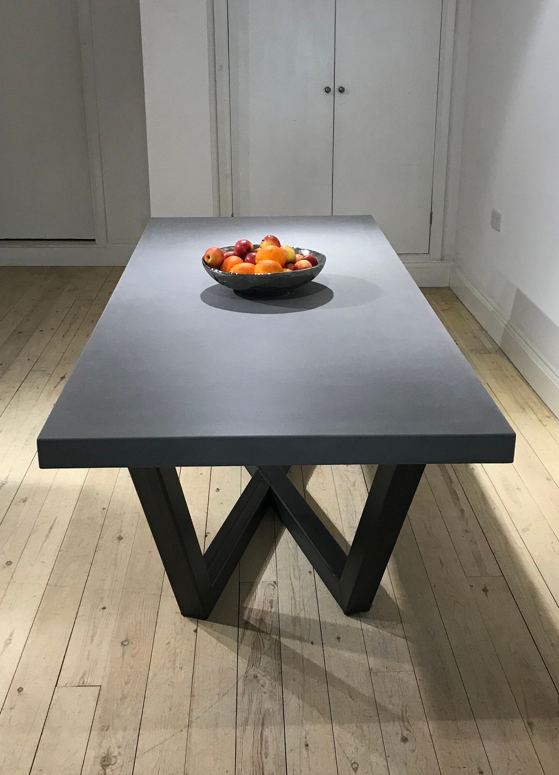 Stunning Concrete Dining Table With Fibre Optic Lights and Unique Solid ...