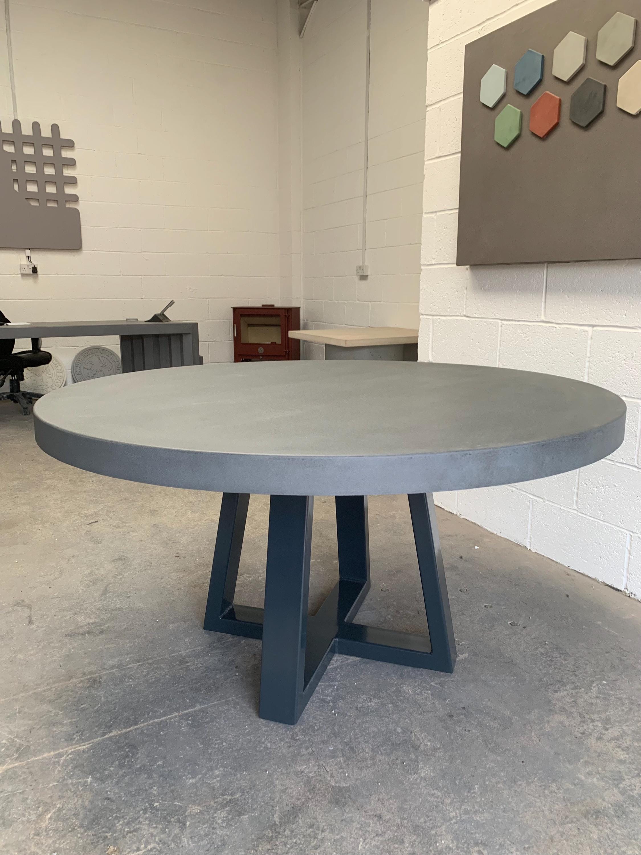Round Dining Table Concrete Large - Circle Table - Circular Table ...