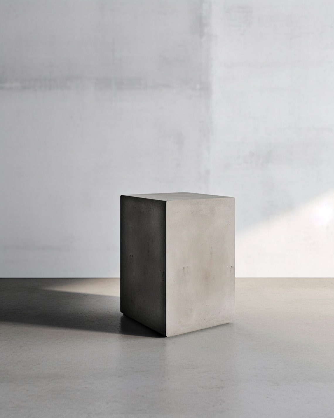Zen Cube Concrete Side Table - Etsy