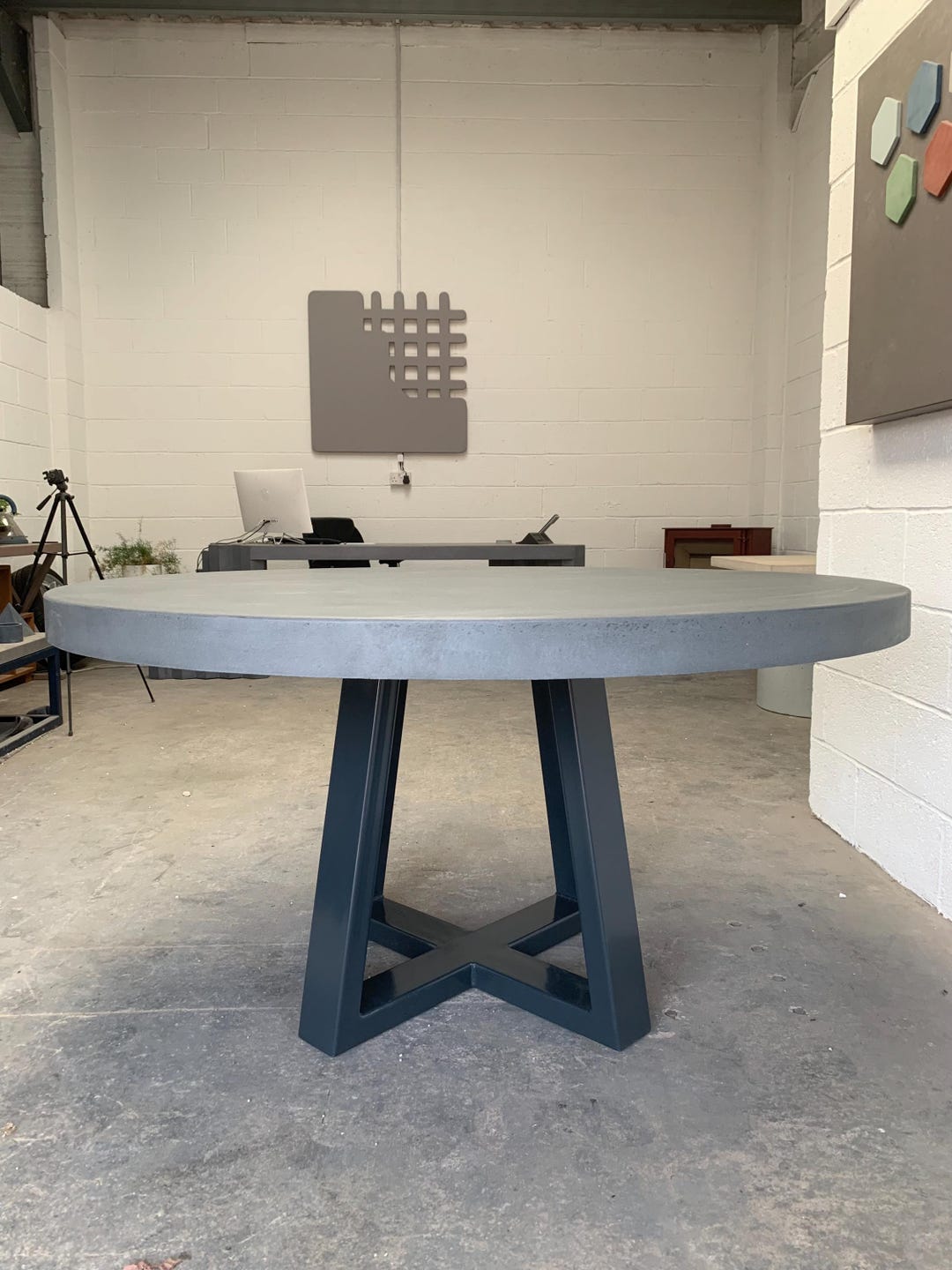 Round Dining Table Concrete Large - Circle Table - Circular Table ...