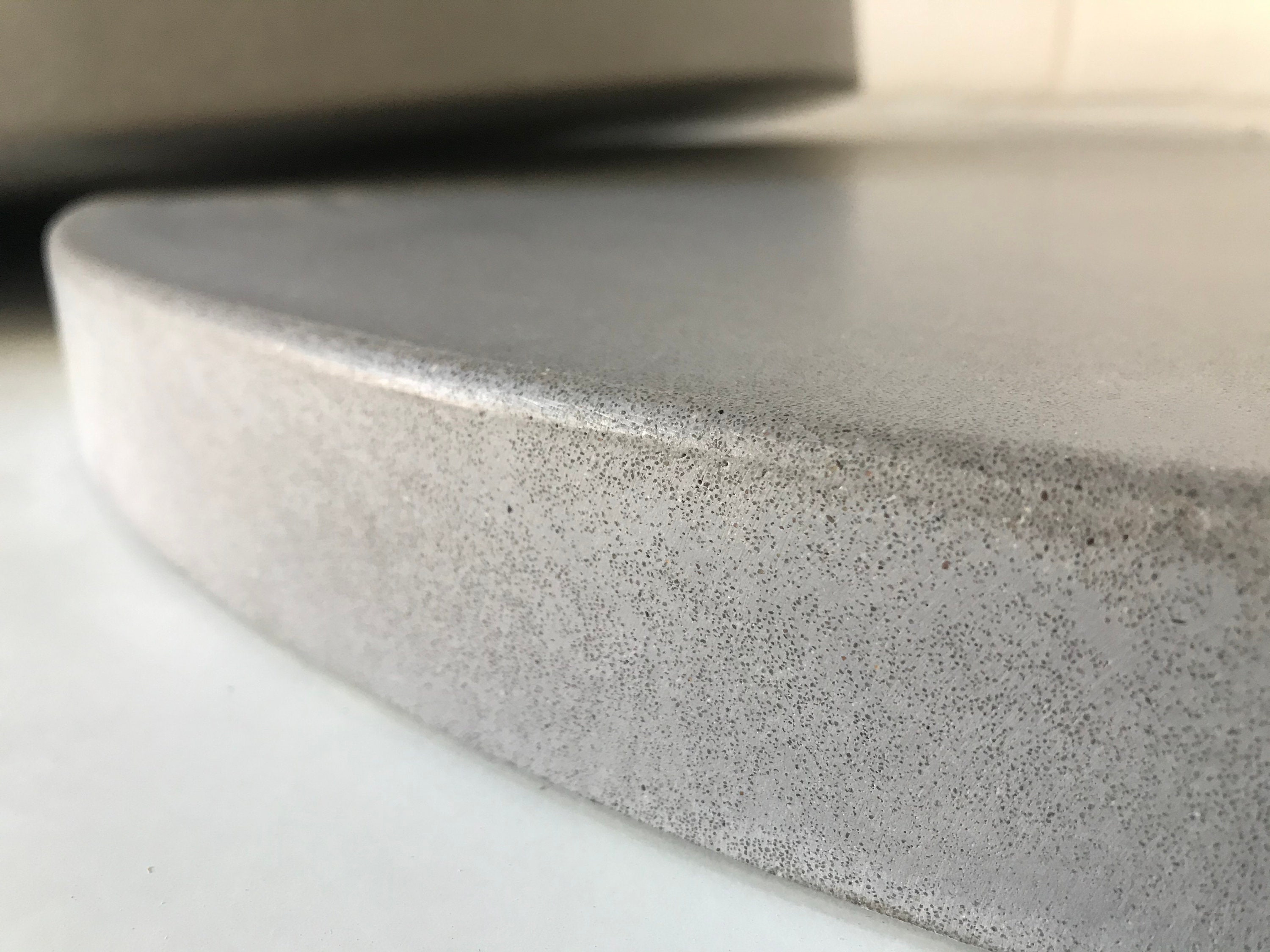 Round Concrete Table Round Side Table Top Circular Slab Worktop Make ...