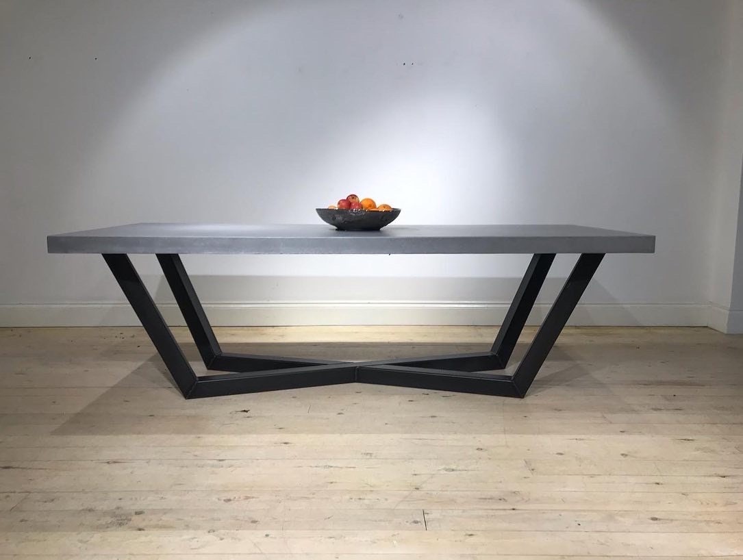 Solid Steel Unique Table Frame Clear Coat or Powder Coated - Etsy