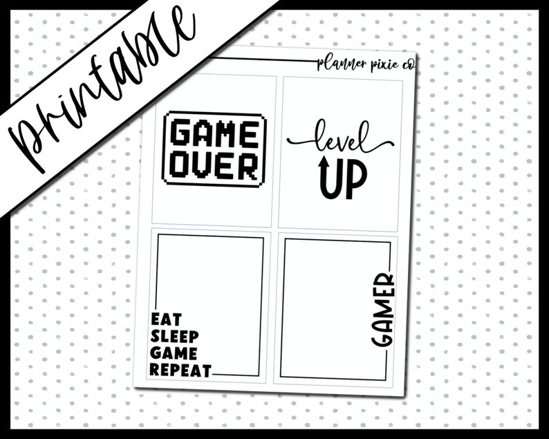 Foil Ready, Printable Stickers, Overlays, Digital Planner Stickers ...