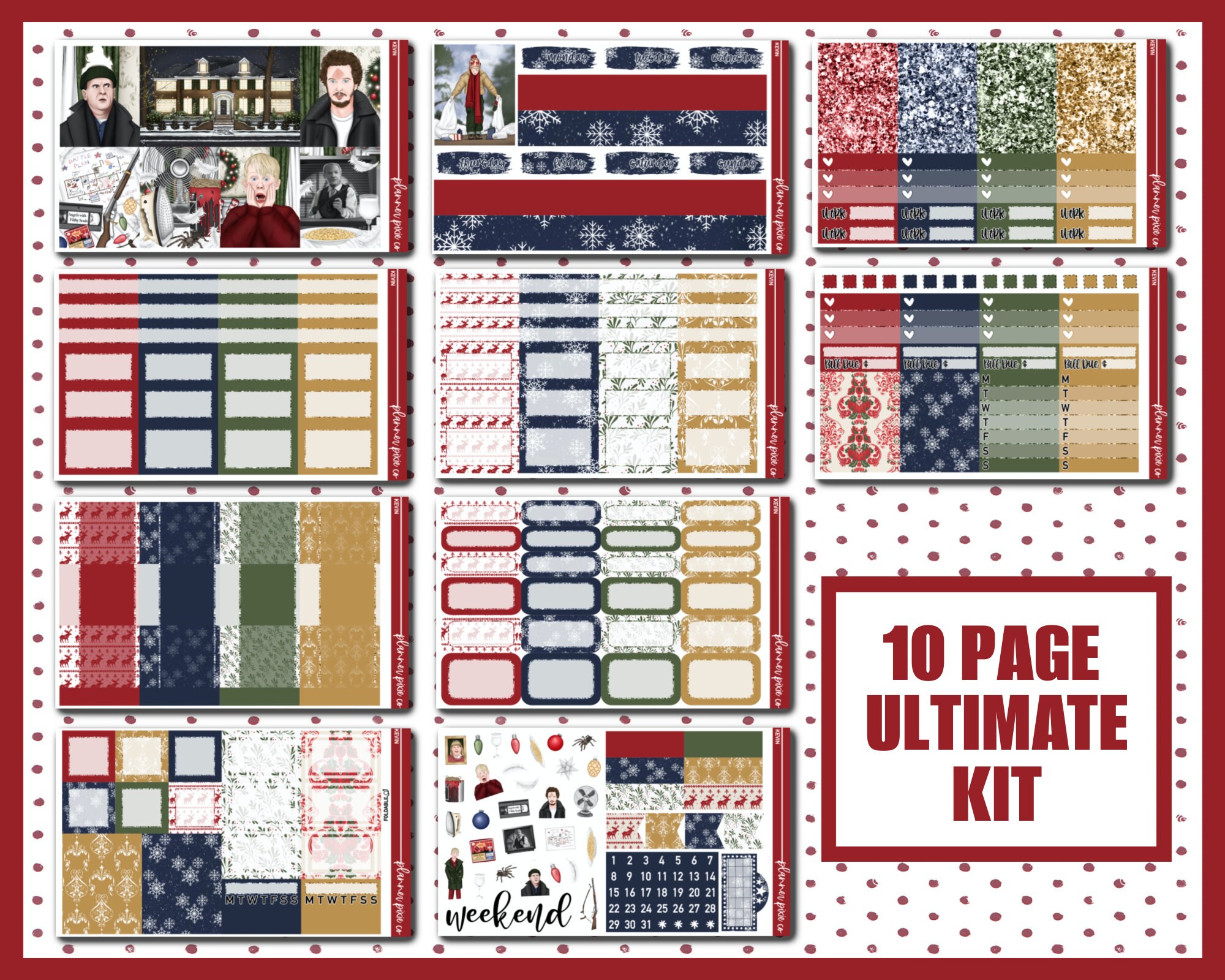 Printable Weekly Kit // Printable // Cut Line Files // Instant Download ...