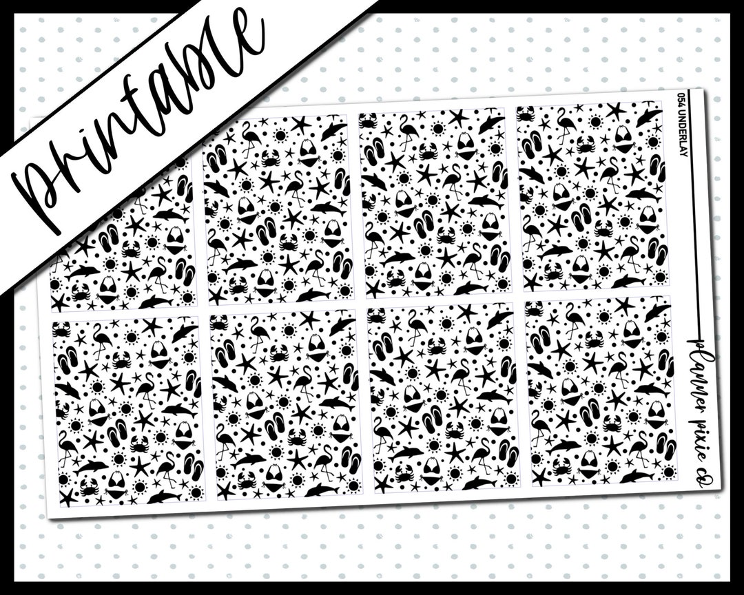 Printable Stickers, Foil Ready, Printable , Digital Planner Stickers ...