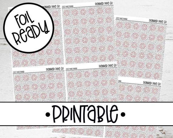 Foil Ready Printable Stickers Printable PDF Cut Line Files | Etsy