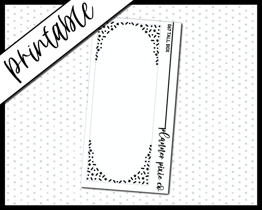 Printable Stickers Foil Ready Digital Planner Stickers Tall - Etsy