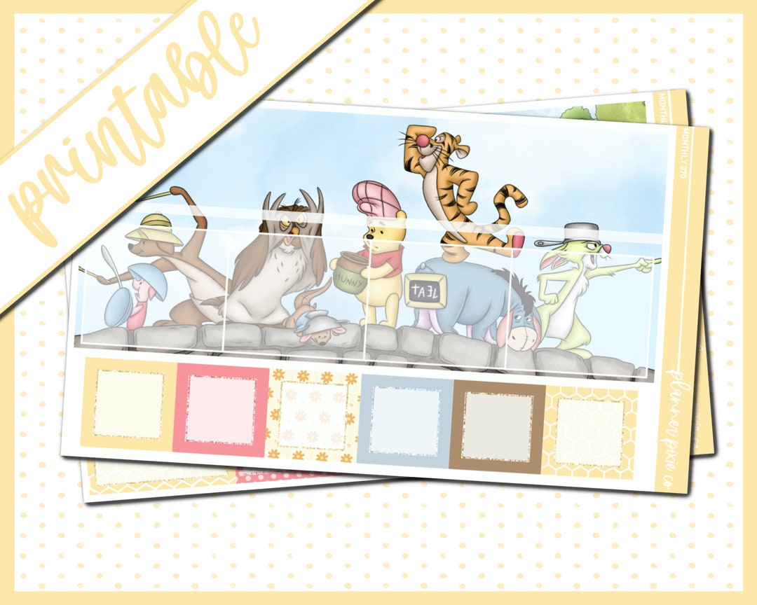 Printable Kit, Printable , Cut Line Files, Instant Download, Monthly ...