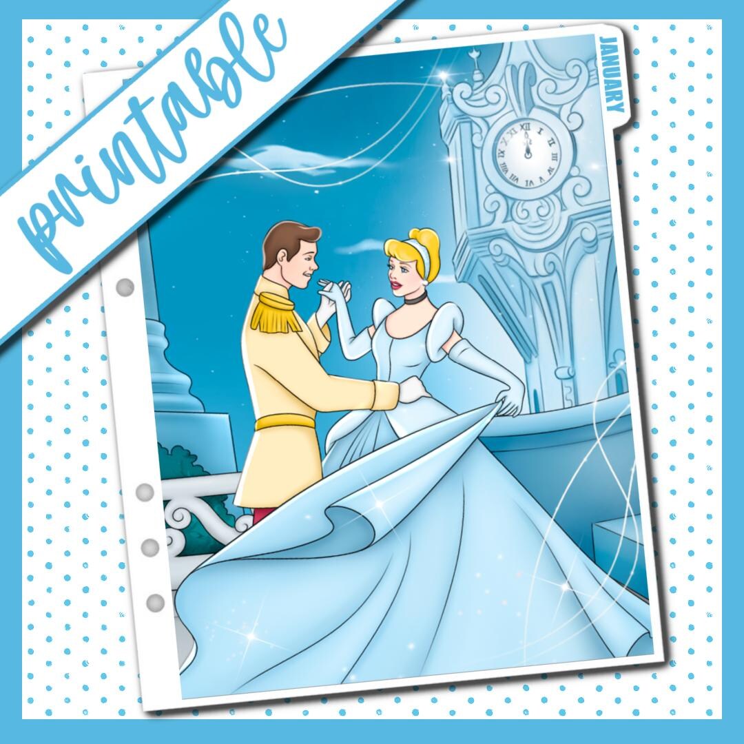 Printable Dashboard Cover Stickers // Handcut Files // Princess - Etsy