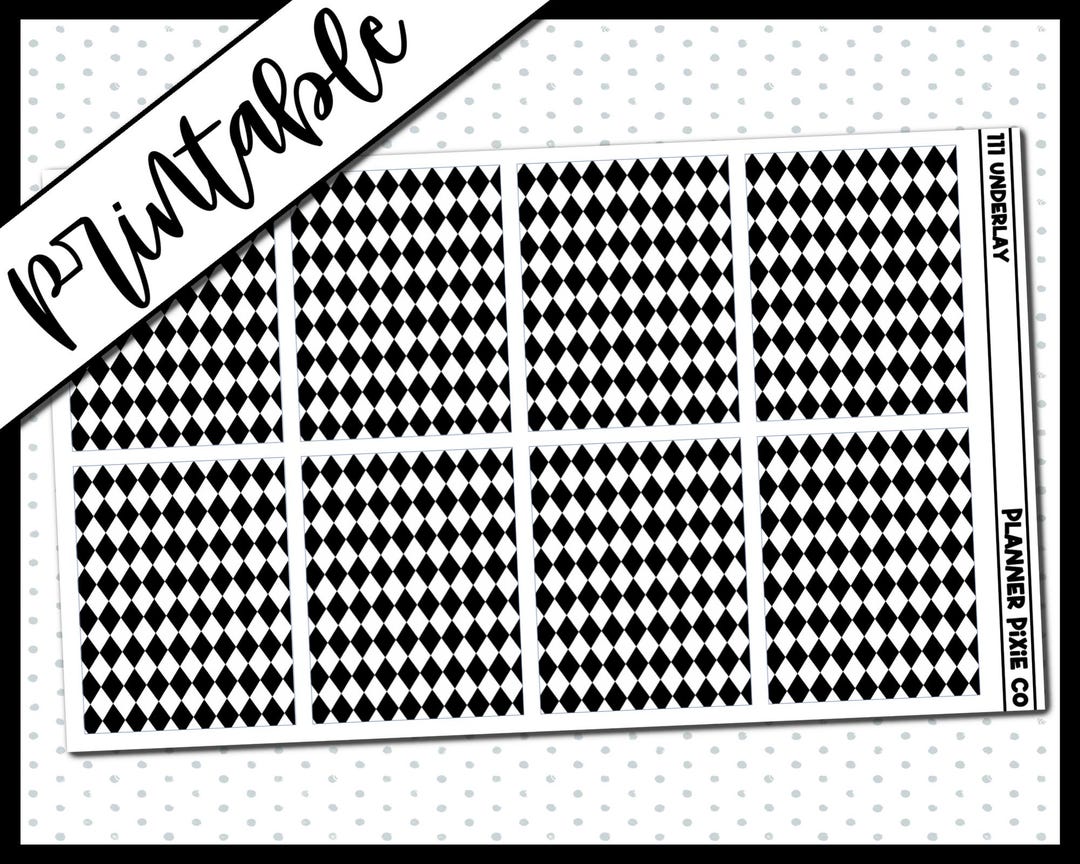 Printable Stickers, Foil Ready, Digital Planner Stickers, Underlays ...