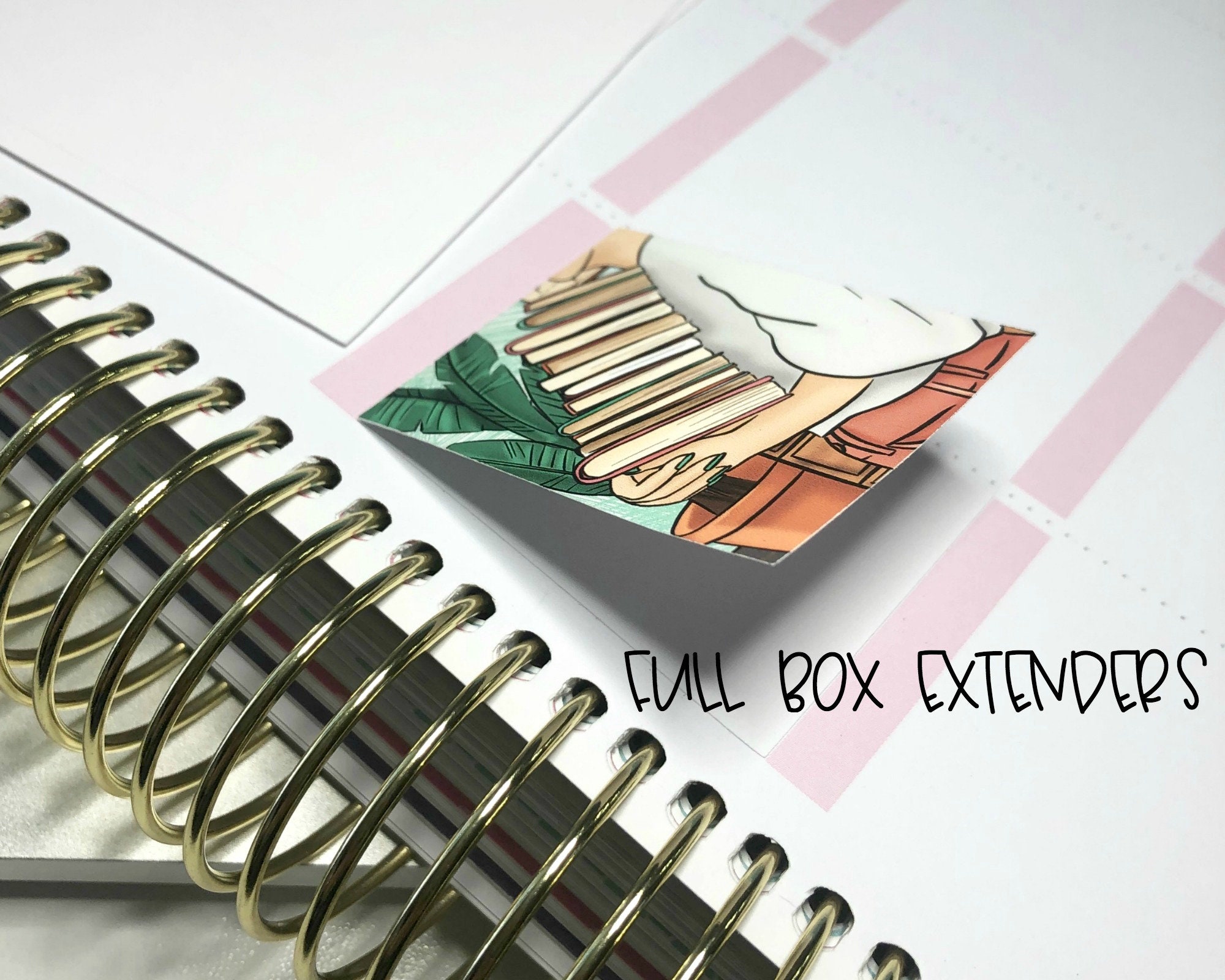 Box Extenders, Full Box, Planner Stickers, Bow, Foldable Stickers - Etsy