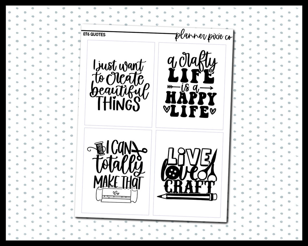 Foiled Overlay Quotes, (076) Script Stickers, Crafts - Etsy