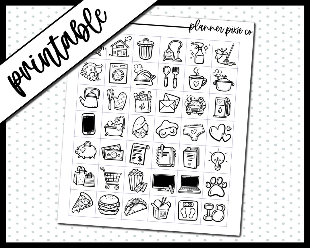 Foil Ready, Printable Stickers, Overlays, Digital Planner Stickers ...