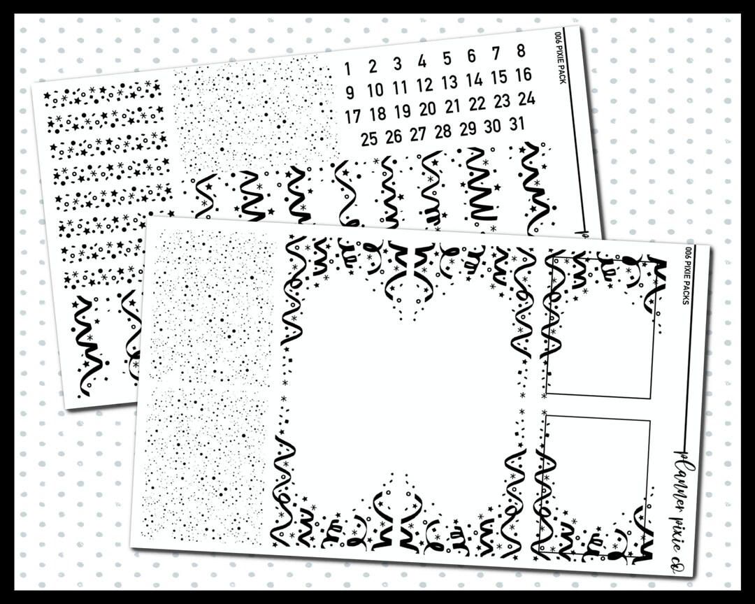 Foil Bundle, (006), Pixie Pack, Streamers, Confetti, Celebration - Etsy