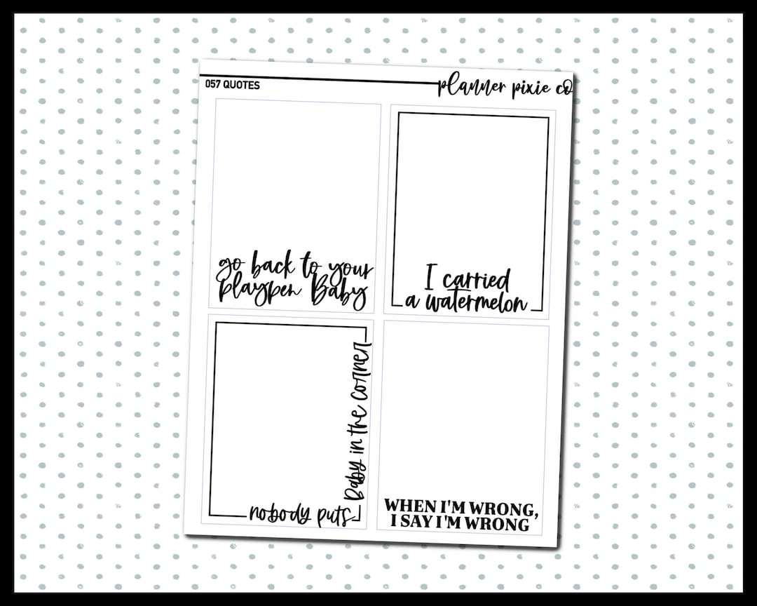 Foiled Overlay Quotes, (057) Script Stickers, Movie Quotes - Etsy